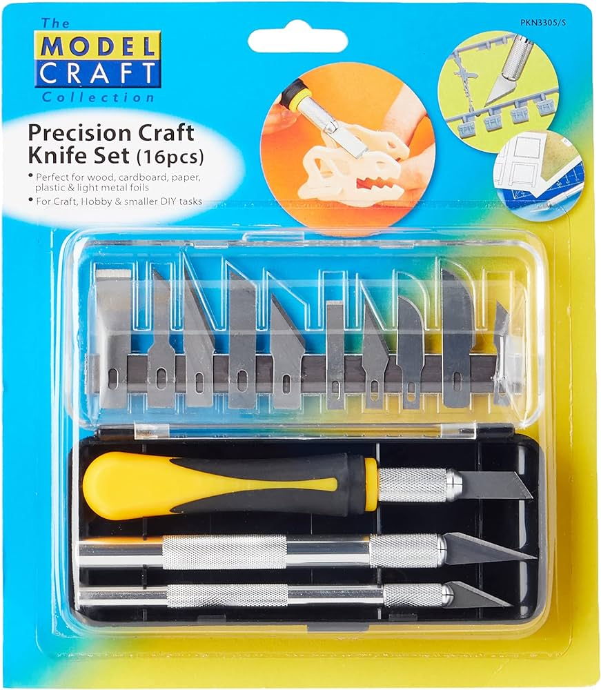 Model Craft: Precision Craft Knife Set (16pcs) | Hobby2000 Modélisme